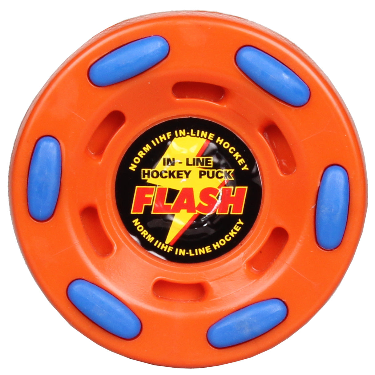 FLASH inline hockey puck with knobs orange/blue | Inline hockey, stree ...